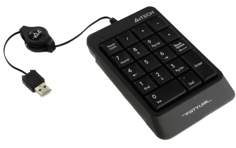 A4Tech FK-13 numeric keyboard (numpad) 18 keys USB-A with retractable ...