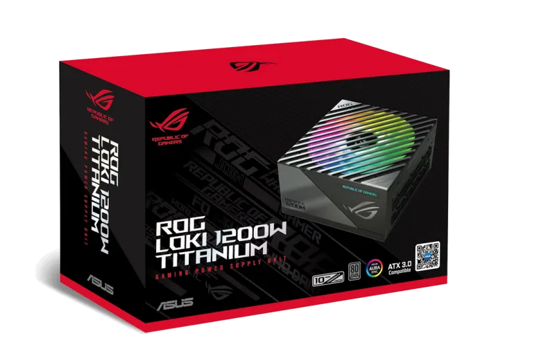 Asus ROG LOKI 1200W 80+ Titanium Sursa PC Active PFC ATX 3.0 Protectii ...